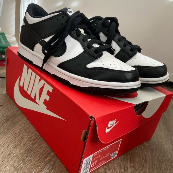 Nike | Shoes | Nike Dunk Low Pandas Black White Gs 65 Women 8 | Poshmark
